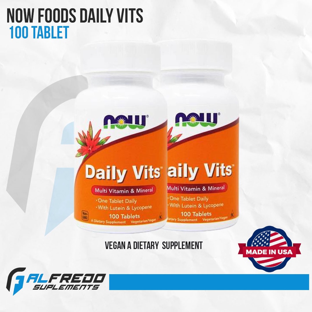 Jual Multi Vitamin dan Mineral NOW Daily Vits 100 Tablets | Shopee ...