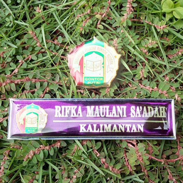 Jual Paket Name Tag Plus Pin Gontor | Shopee Indonesia
