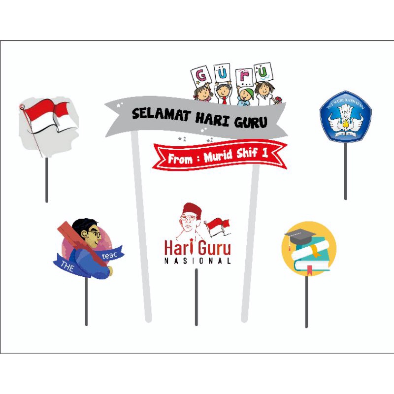 Jual Topper Hari Guru / Teacher's Day CUSTOM TEXT | Shopee Indonesia
