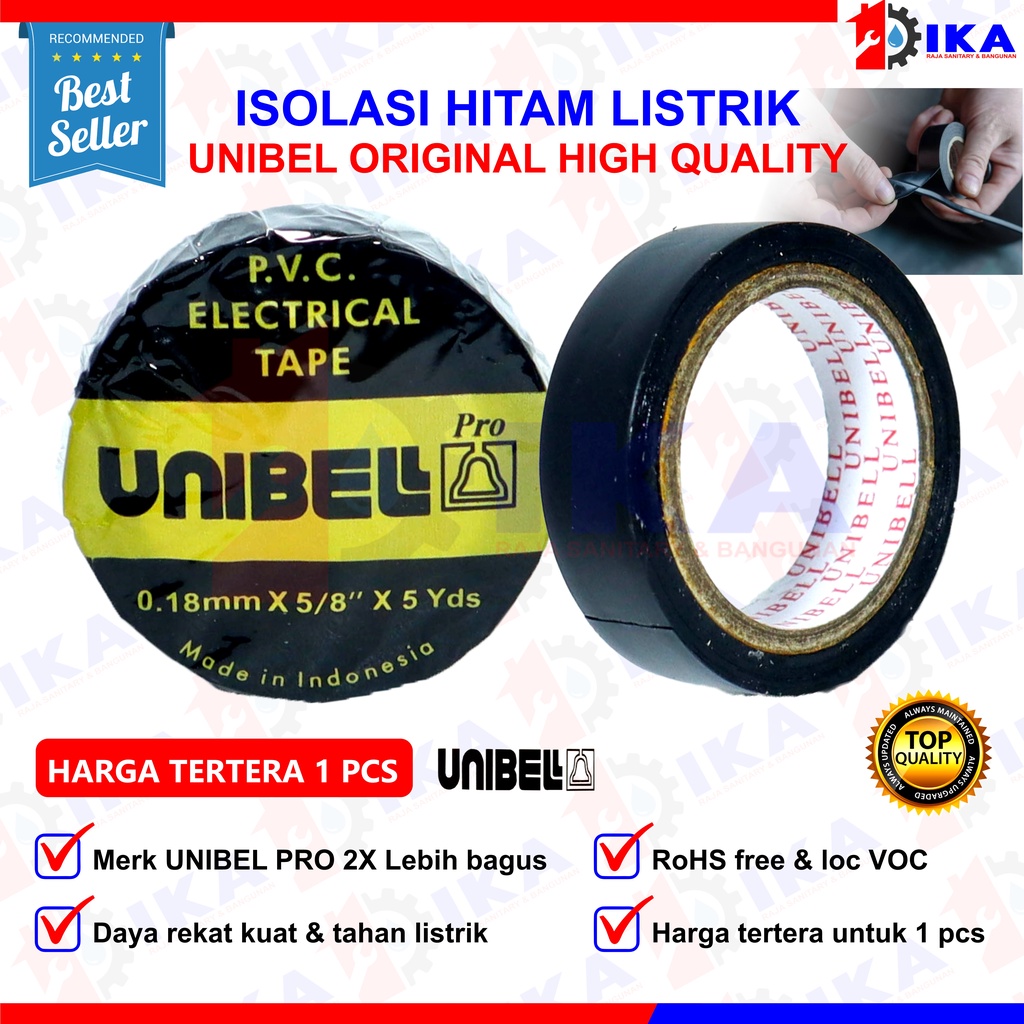 Jual Isolasi Lem Listrik Solatip Unibel Unibell Pro Selotip Lakban PVC ...