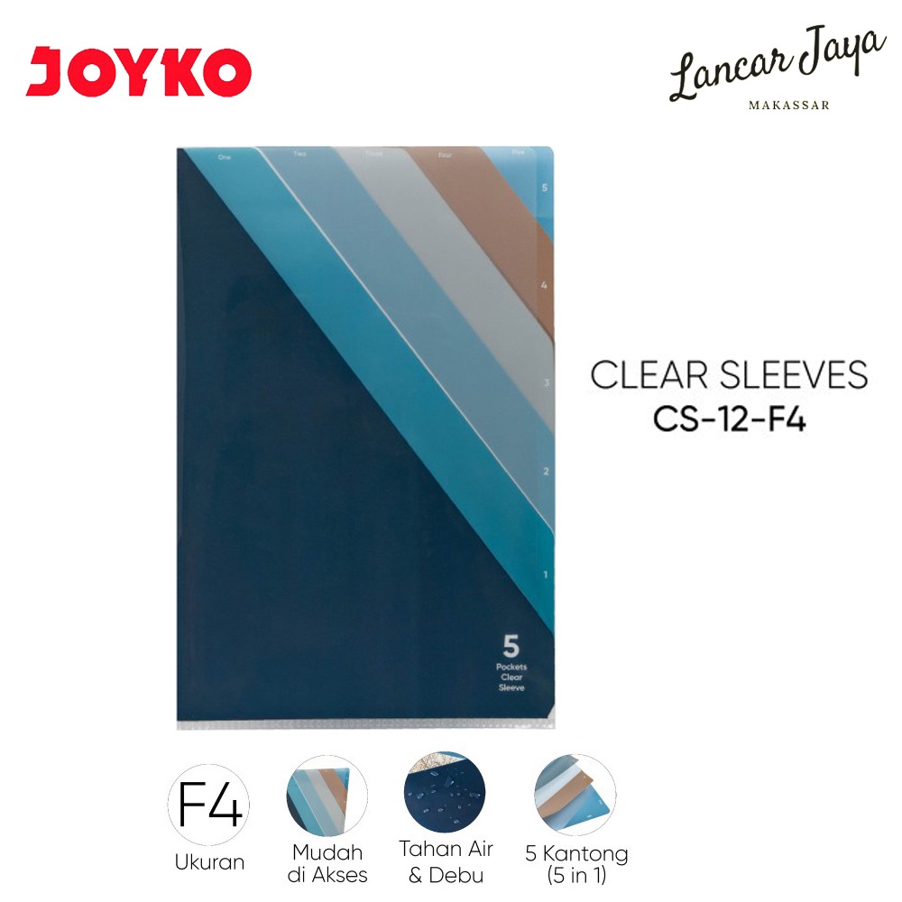 Jual Clear Sleeves Map L Bening Transparan Joyko CS-12-F4 Folio ...
