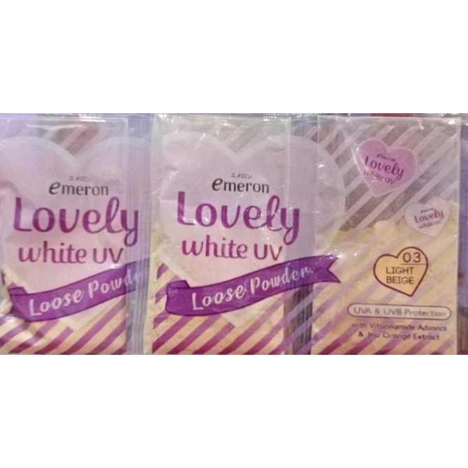 Jual EMERON LOVELY LOOSE POWDER 25GR REFILL / KEMASAN SACHET 25GR ...