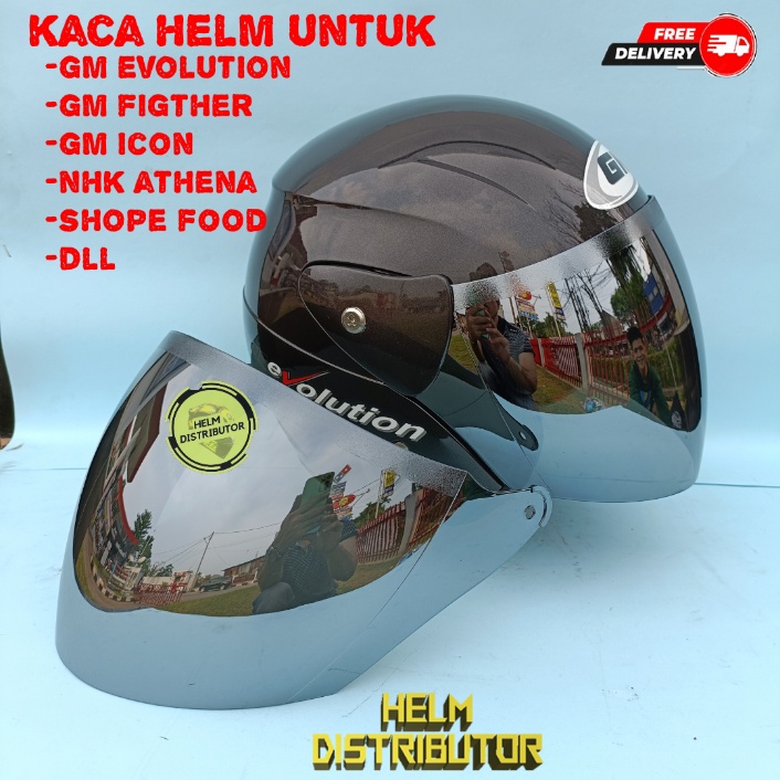 Jual Kaca Helm GM Evolution / Kaca Helm GM Figther DLL | Shopee Indonesia