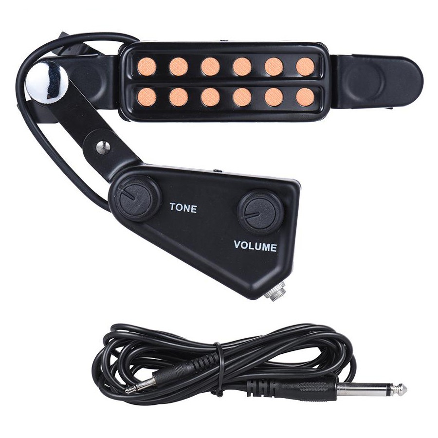 Jual taffSTUDIO Pickup Gitar Akustik 12 Hole dengan Tone Volume Control ...