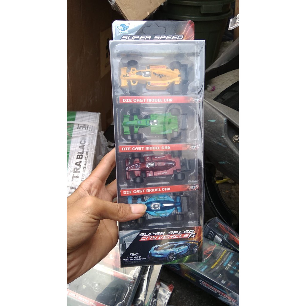 Jual Diecast speed race car metal besi mobil balap isi 4pc formula ...