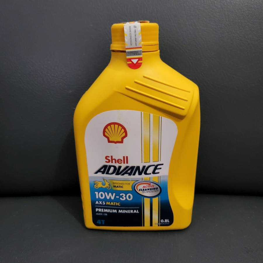 Jual Oli Shell Advance AX5 Motor Matic Oil Mesin Scooter 10W-30 0.8L ...