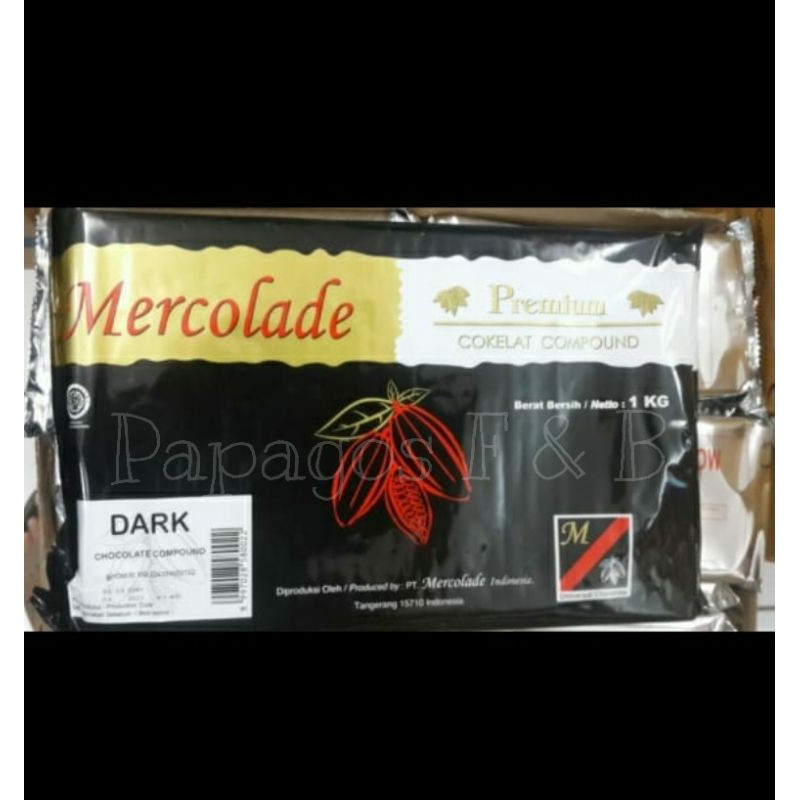 Jual Mercolade Premium Dark Coklat Compound / coklat batang 1 kg ...