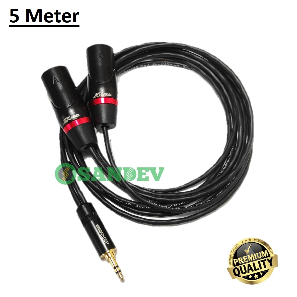 Jual Kabel Jack 3.5 mm to XLR Male Panjang 5 Meter Jack HP/Laptop ke ...