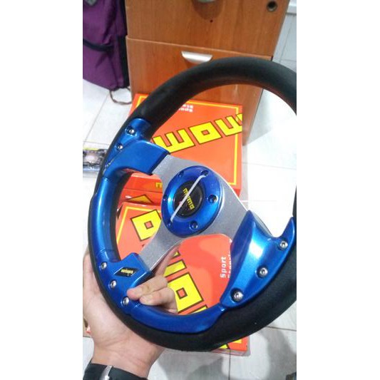 Jual Stir Racing Mobil Momo 13" Biru Terang Universal | Shopee Indonesia