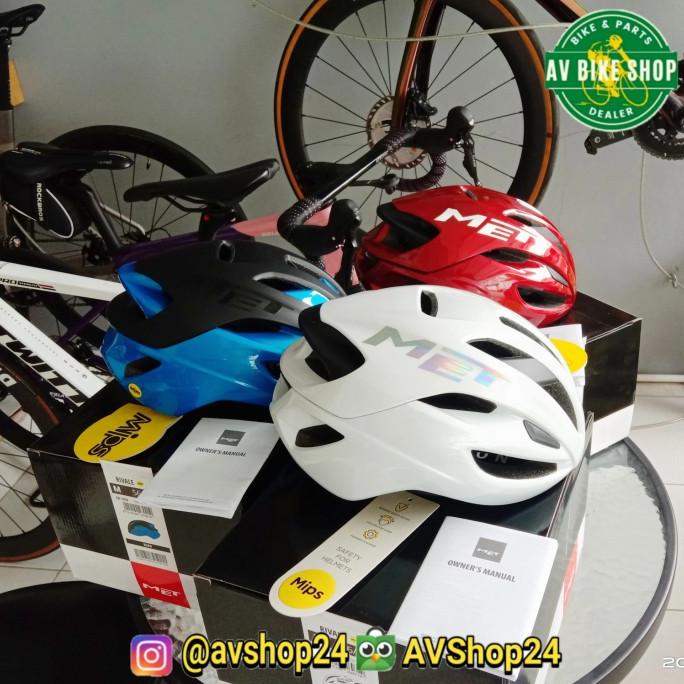 Jual Helm Sepeda Road Bike Met Rivale Mips Original Shopee Indonesia