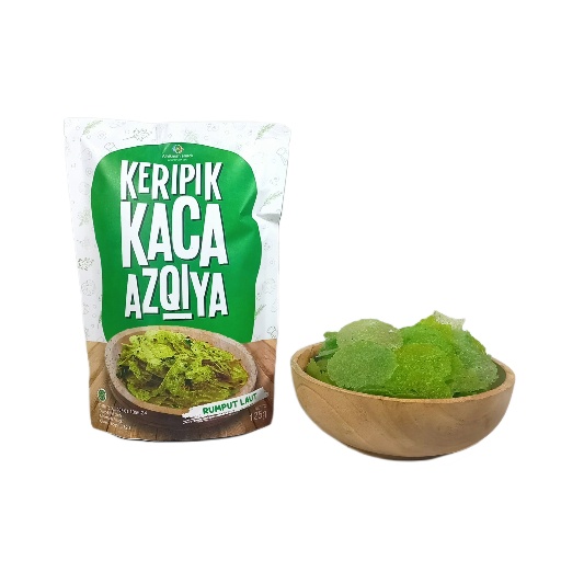 Jual kripik kaca AZQIA rasa rumput laut kemasan 125gram cemilan enak ...