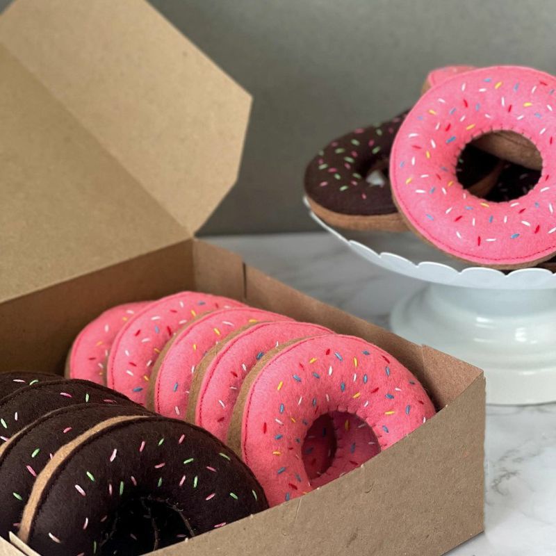 Jual donat mainan anak donat flanel mainan edukasi | Shopee Indonesia