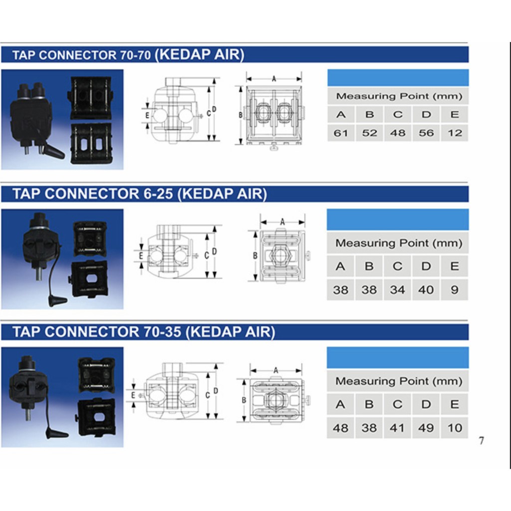 Jual Tap Connector Kedap Air 2 Baut 35-70 35 - 70 Kabel Twisted SR KAK ...