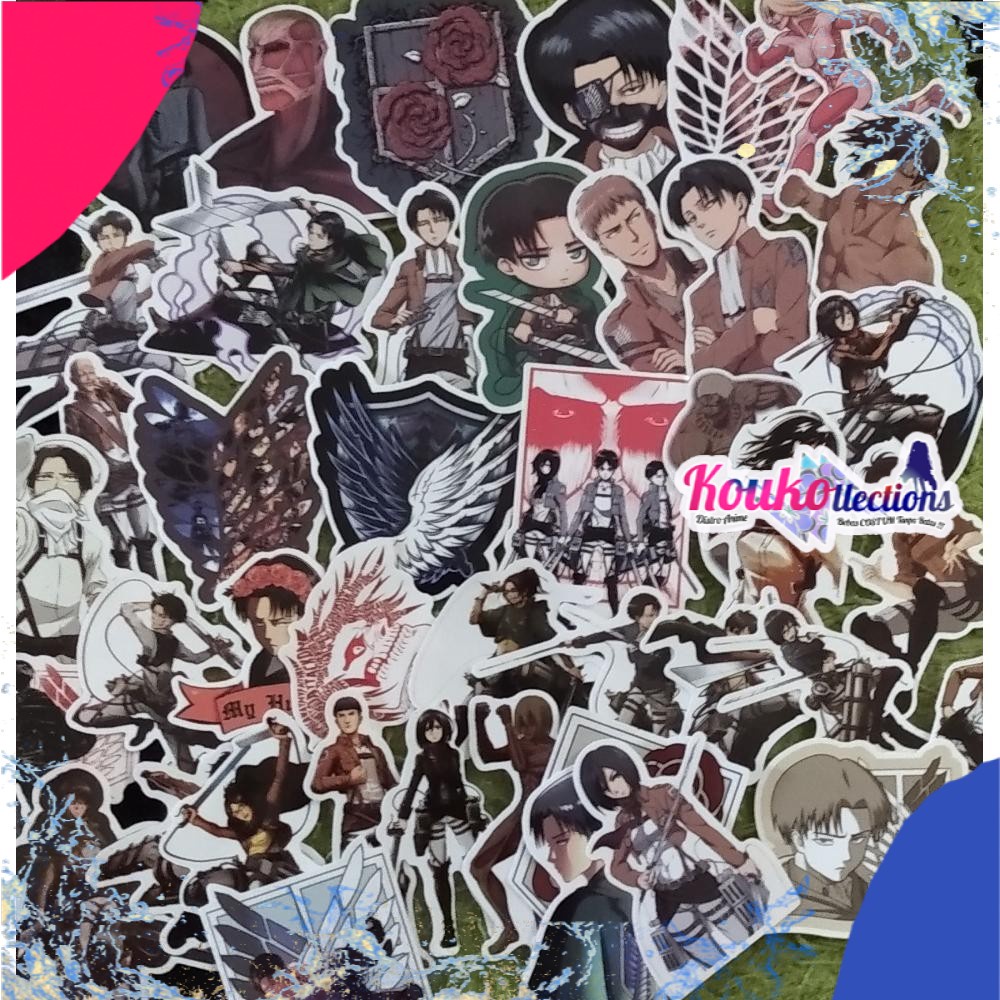 Jual HARGA ISI 30 STIKER Attack On Titan SNK Mikasa Levi Eren,poster ...