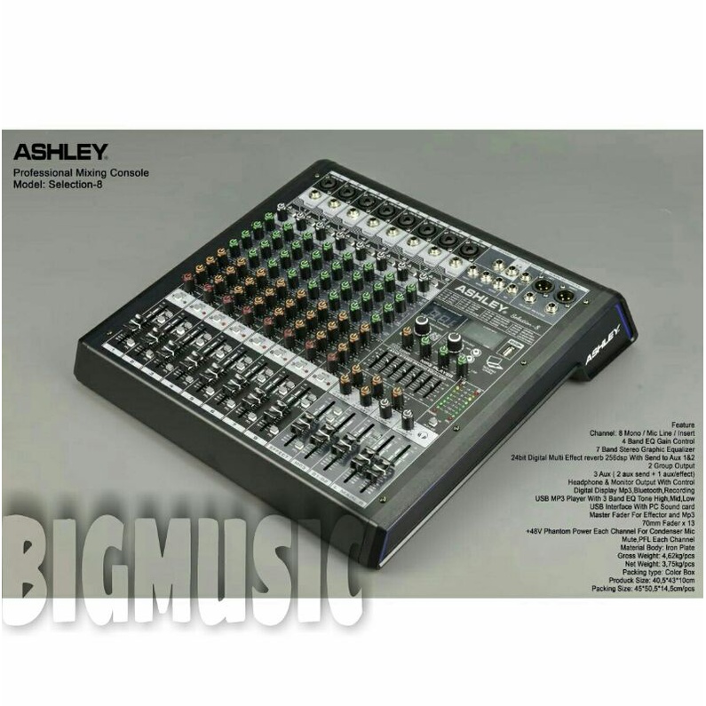 Jual Mixer Ashley Selection 8 Original 8 Channel Bluetooth - USB | Shopee Indonesia