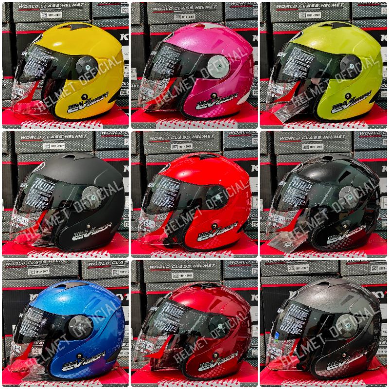 Jual HELM KYT 2VISION SOLID KUNING GOLKAR / CRISMON | Shopee Indonesia