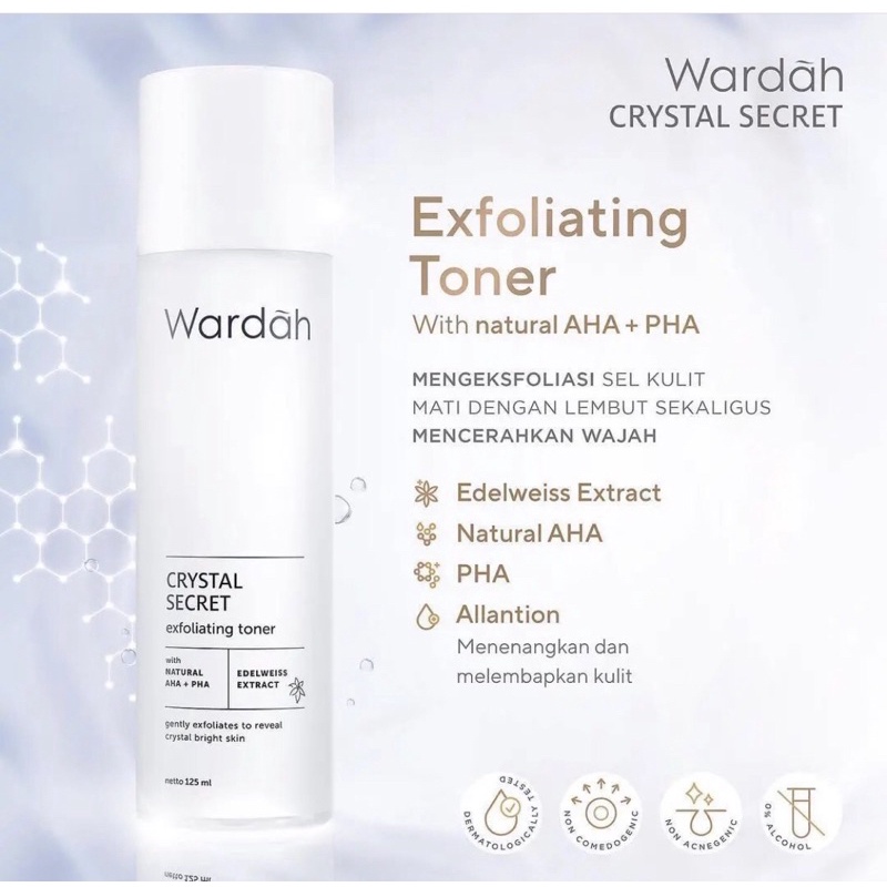 Jual CRYSTAL SECRET EXFOLIATING TONER WITH NATURAL AHA+PHA 125ml ...