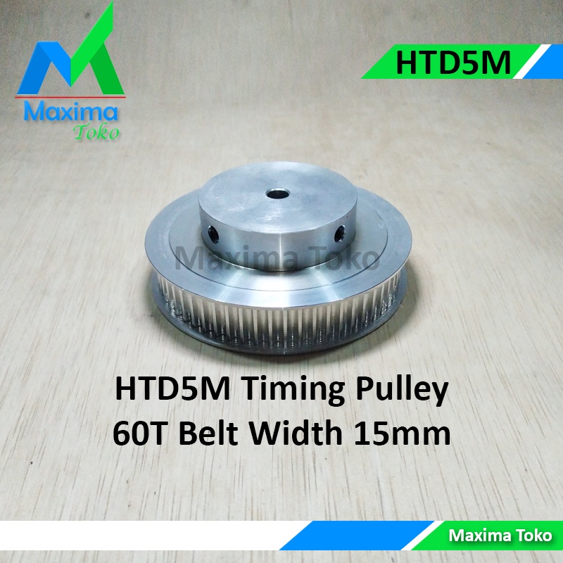 Jual Timing Pulley HTD5M Gigi 60 Teeth Bore 8mm 10mm 12mm 14mm HTD 5M ...