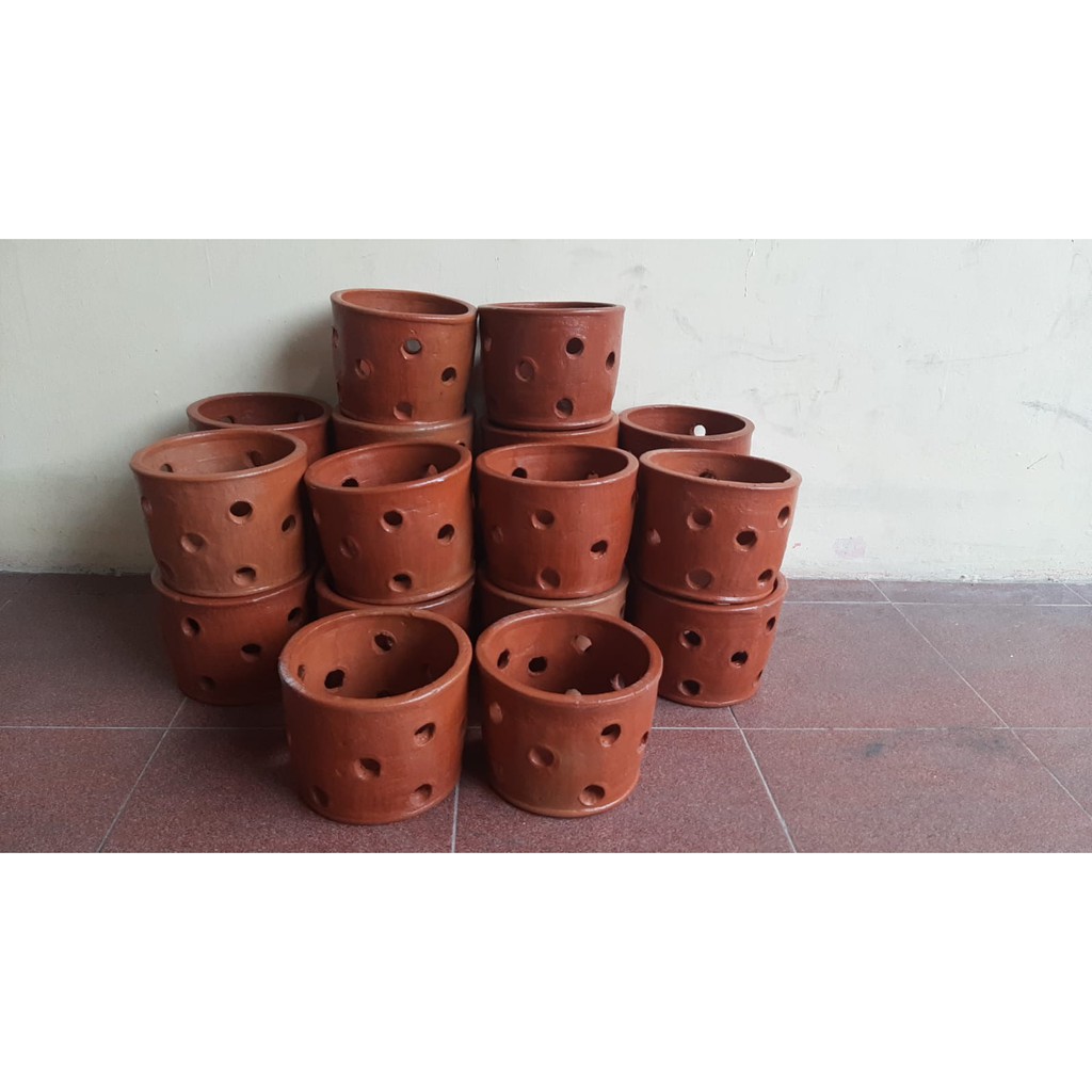 Jual Pot Anggrek Tanah Liat/ Pot Teracota Anggrek | Shopee Indonesia