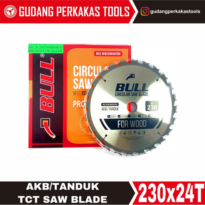 Jual SBO Bull AKB circular saw tanduk 230x24T BLCX09-024 SEBELUM KEHABISAN | Shopee Indonesia