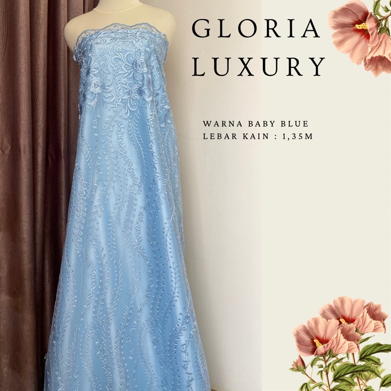 Jual Bahan Kebaya Brokat Brukat Premium Tile Bordir Gloria Luxury Warna ...