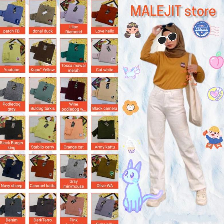 Jual Kaos Patch Bordir Trend Masa Kini Wanita (Termurah)Bahan Rib 21 Premium,Wafer,Katun ...