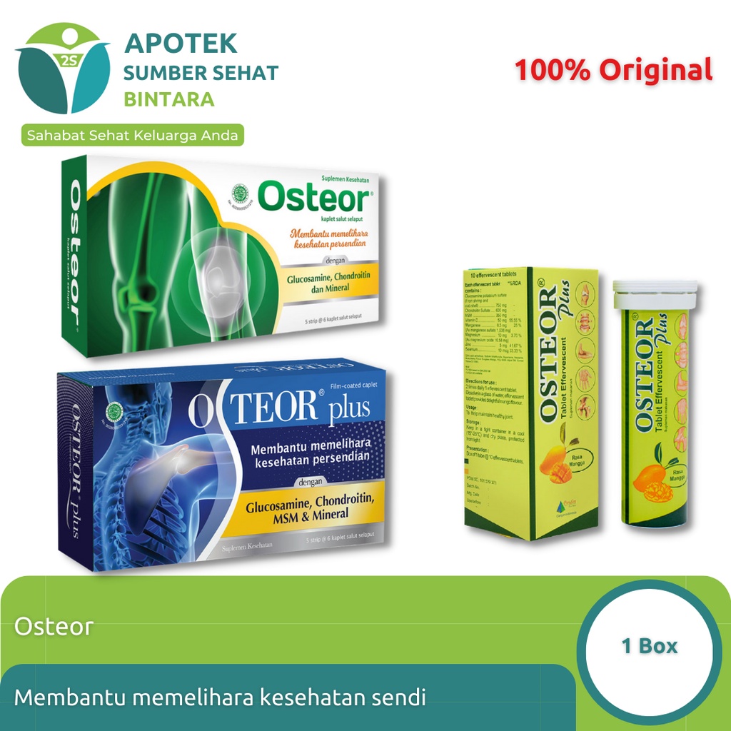 Jual Osteor/Osteor Plus/Osteor Plus Effervescent Vitamin Tulang dan ...