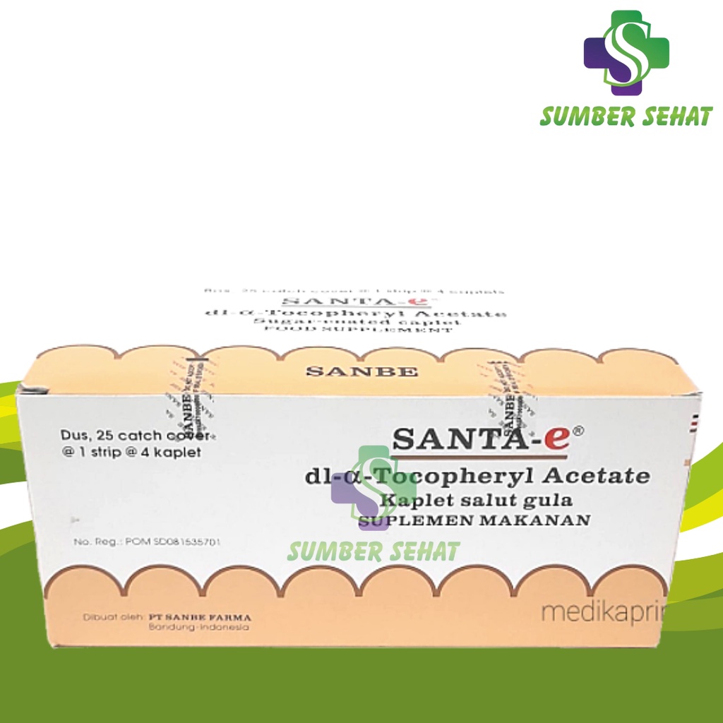 Jual SANTA E 100 MG BOX 100 TABLET | Shopee Indonesia