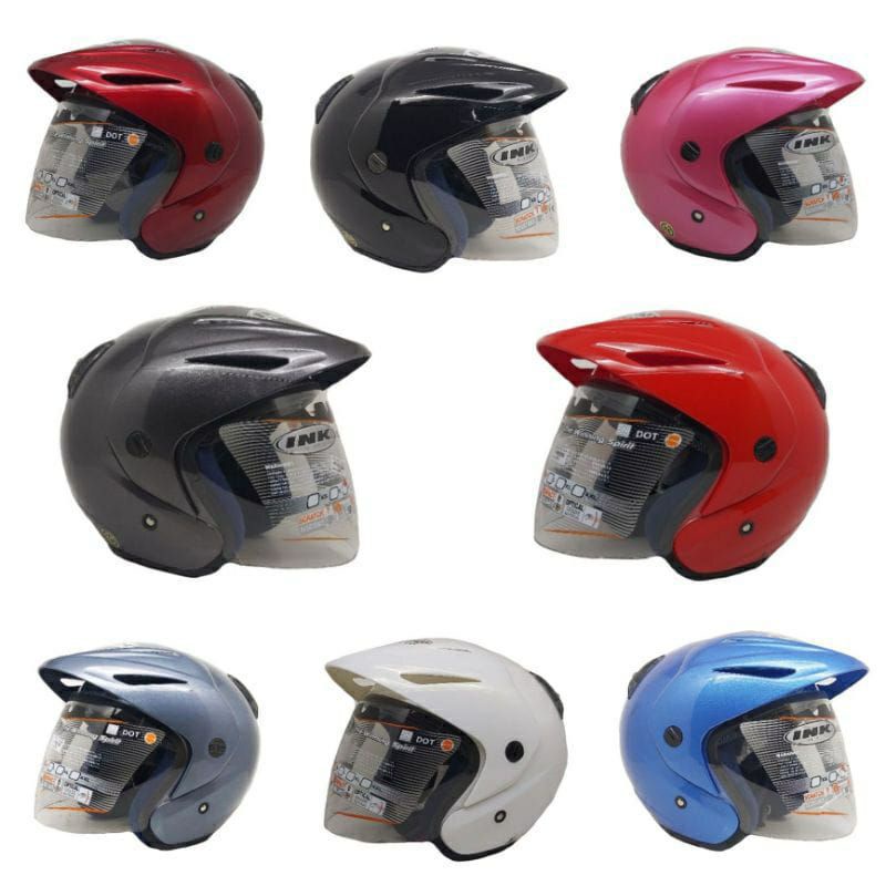 Jual HELM INK CX22 POLOS SNI DOT HALFFACE | Shopee Indonesia