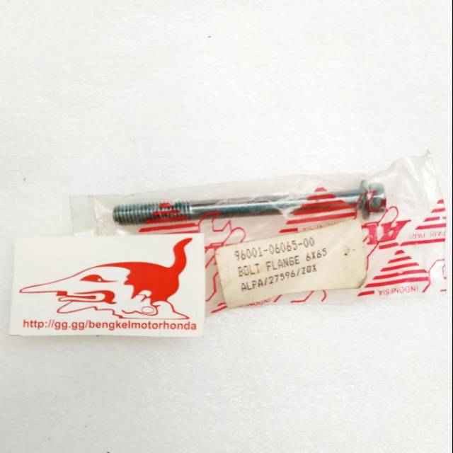Jual Bolt Flange 6x65 Baut Tutup Bak CVT Beat Vario Scoopy Spacy Genio Pop Warna Putih Panjang ...