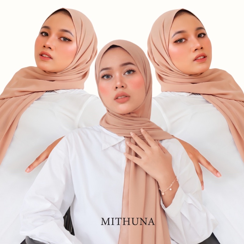 Jual Mithuna Hijup Pashmina Premium | Warna: Caramel (NEW COLOR ...