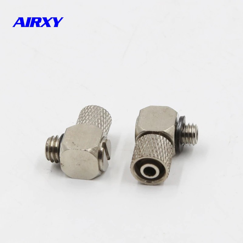 Jual 10pcs Miniature elbow connector PL Male Thread Tube M3/M4/M5/M6 ...