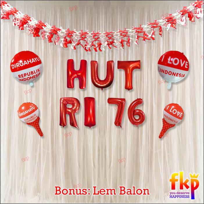Jual PAKET DEKORASI HUT RI / DEKOR SIMPEL AGUSTUSAN DIRGAHAYU 17AN ...