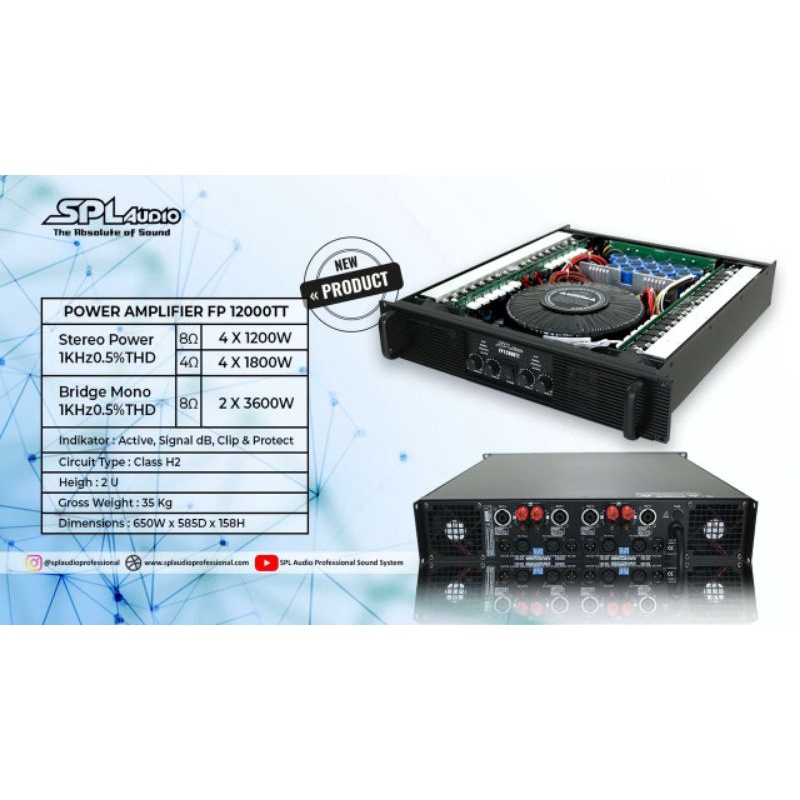Jual SPL Audio Power Amplifier FP12000TT 4x1200watt Original(zian audio ...