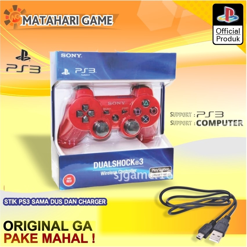 Jual [ +BOX SONY ] Stik Stick PS3 Wireless Sony OP Getar | Shopee Indonesia