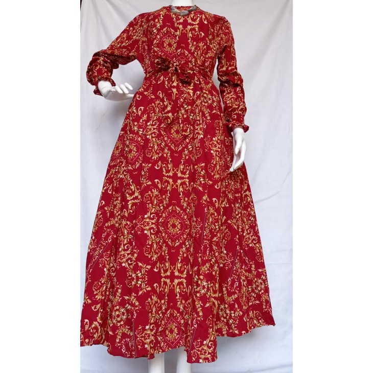 Jual BAJU DEWASA DRESS GAMIS MONALISA PREMIUM PEREMPUAN MUSLIM MUSLIMAH SYARI MOTIF BATIK BAHAN ...