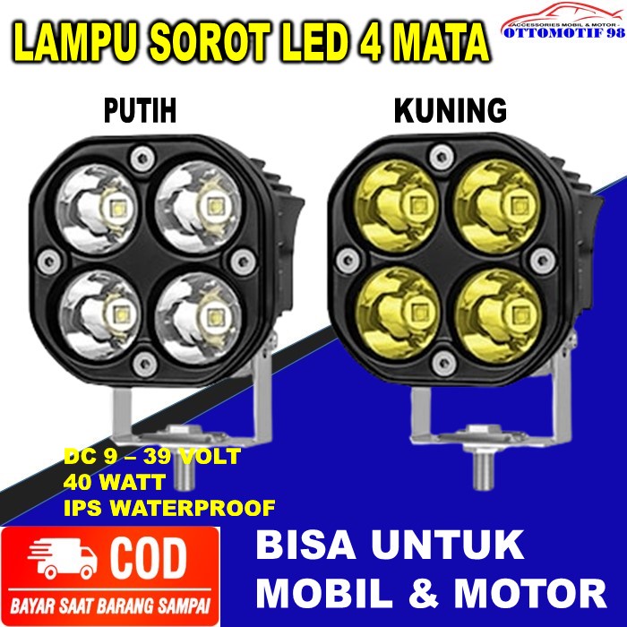 Jual Lampu Lapu Led Tembak Sorot Utama Depan Cree Drl Running Fog Lamp ...