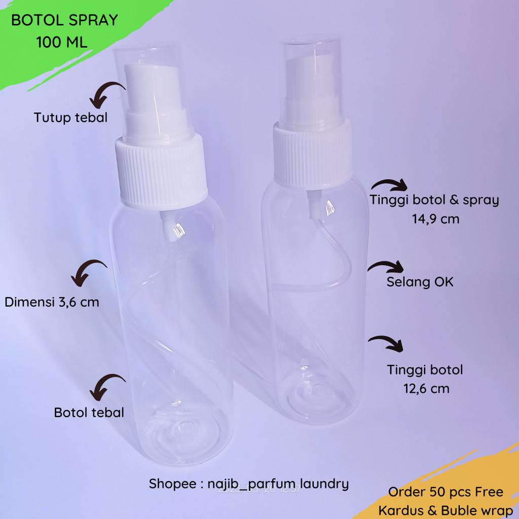 Jual Botol Spray 100 ML | Botol Semprot 100 ML| Botol Plastik 100 ML | Botol Plastik Kosong 100 ...