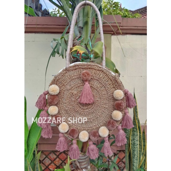 Jual Tas Rajut agel bali tas pantai handmade bali murah rotan | Shopee ...