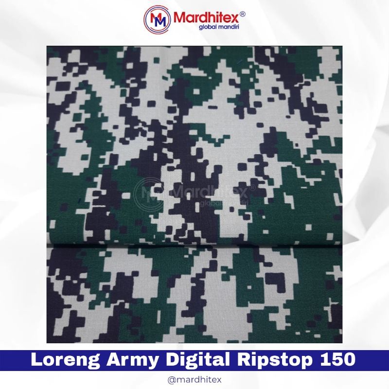 Jual Kain Loreng Army Digital Ripstop TR, High Quality, Eceran Per ...