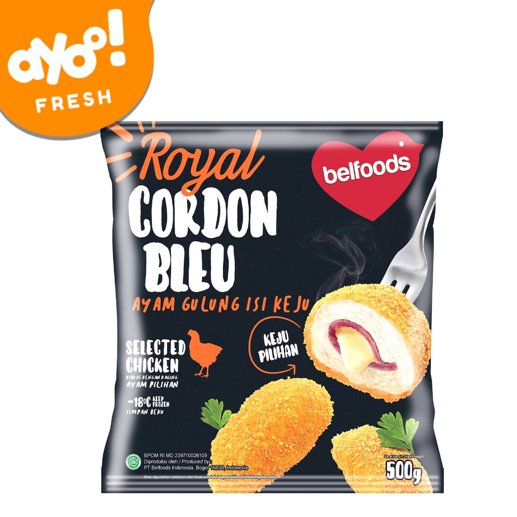 Jual Belfoods Royal Chicken Cordon Bleu 500 g Pack | Shopee Indonesia