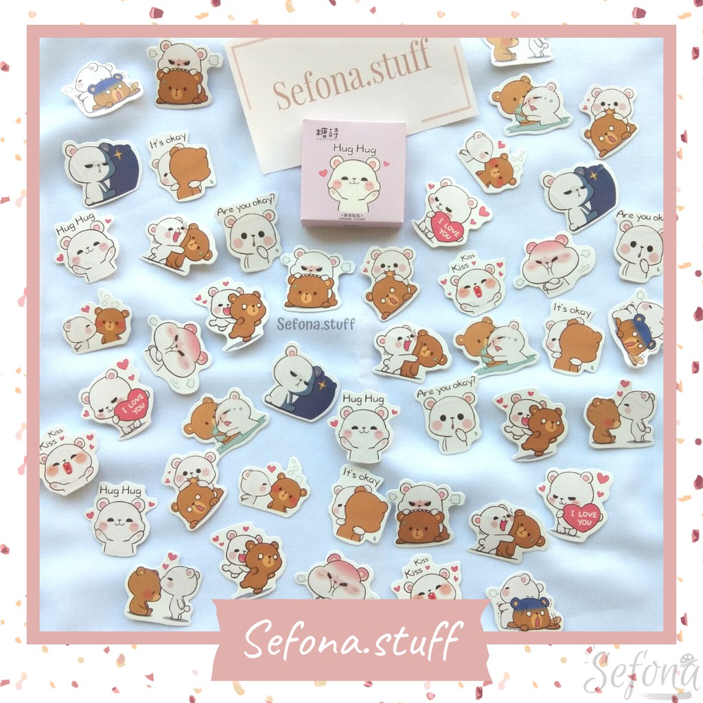 Jual 45 pcs Sticker Deco Box Hug-hug Japanese Cute Stickers Dekorasi ...