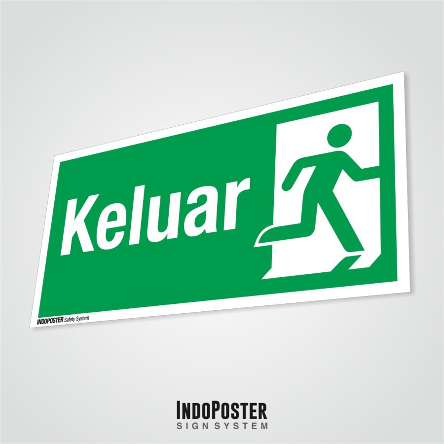 Jual Stiker Label K3 Safety Sign Tanda Pintu Keluar | Shopee Indonesia