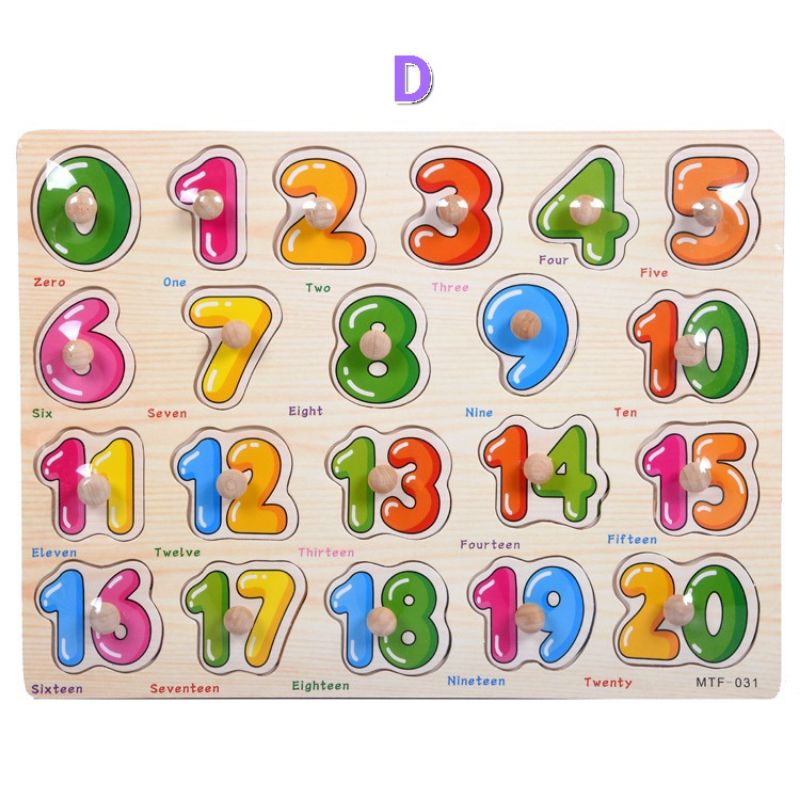 Jual WOODEN PUZZLE KAYU HIJAIYAH (Mainan Edukasi Wood Puzel Angka Anak ...