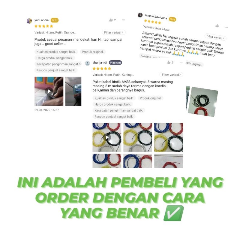 Jual Kabel Bintik Seri AVSS METERAN Jepang 0.85 mm 0.85mm Serabut Body Mobil Motor Multifungsi ...