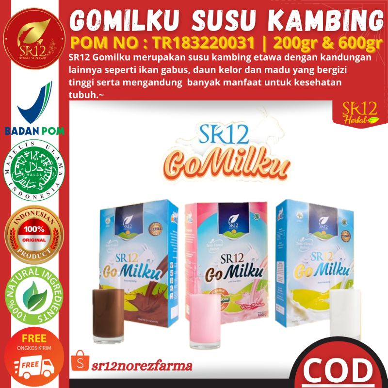 Jual GO MILKU SR12 SUSU KAMBING ETAWA HALAL BERPOM | MENINGKATKAN ...