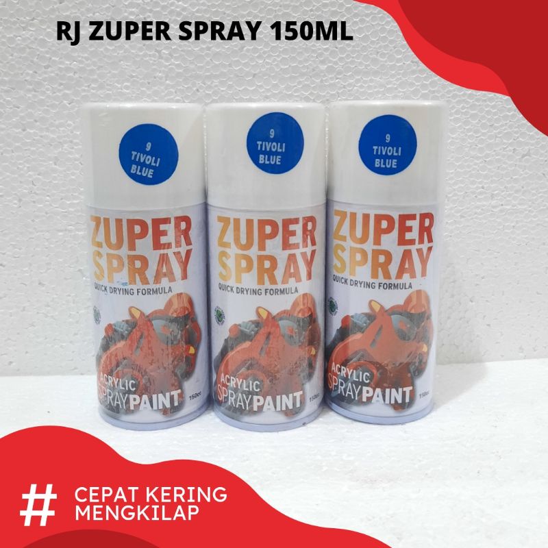 Jual CAT SEMPROT RJ ZUPER SPRAY 150CC TIVOLI BLUE 9 BIRU PYLOX PILOK PYLOK | Shopee Indonesia