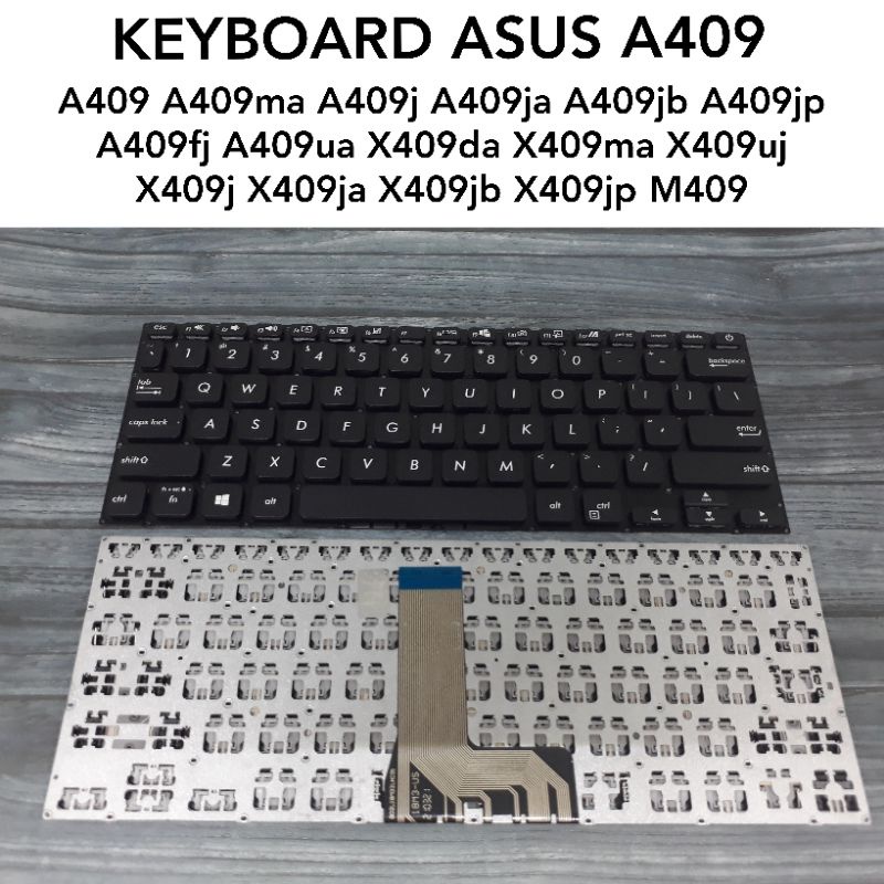 Jual Keyboard Asus A409 M409 A409U A409M A409UA A409MA black | Shopee ...