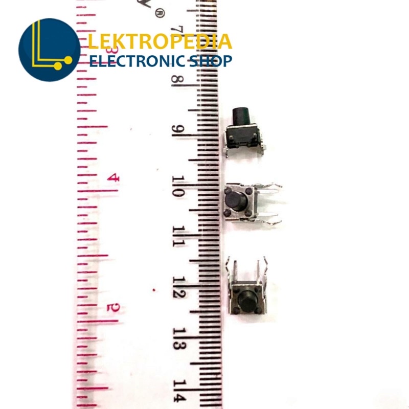 Jual Tut Switch 2pin Samping 6x6x7.5 Push Button 2 pin 2p Tactile Tact ...