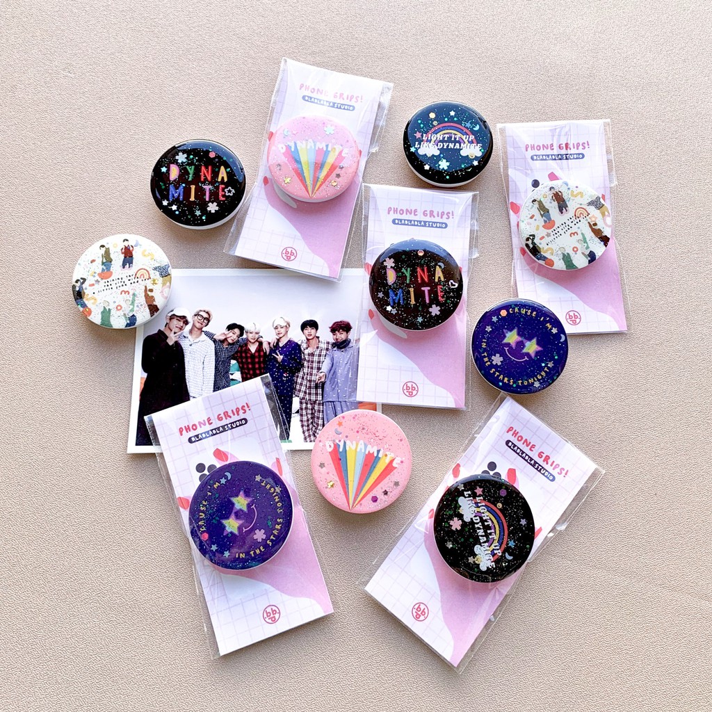 Jual BTS RESIN GLITTER GRIPTOK/POPSOCKET DYNAMITE (READY STOCK ...
